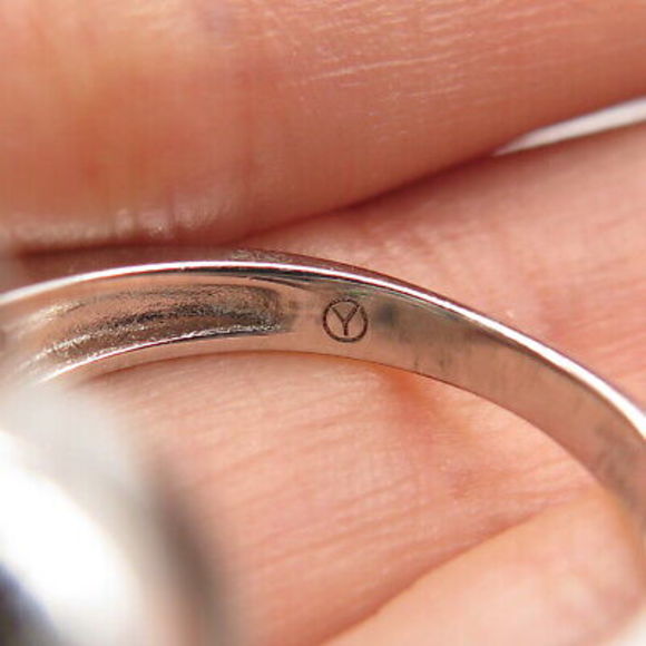 Jewelry | 925 Sterling Silver Real Opal Melanite Gemstone Cluster Ring ...